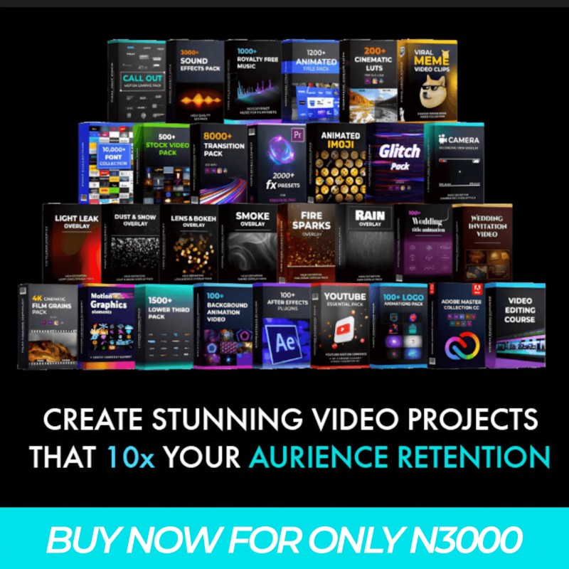 Buy All In One Video Editing Bundle | Adobe Premiere Pro Template | Video Editing Assets | Sound ...