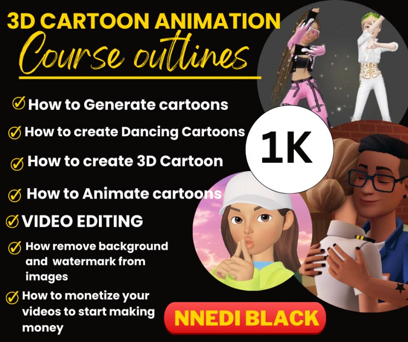 Buy 3D CARTOON ANIMATION MASTER COURSE by Nnedinma NWACHUKWU on Selar