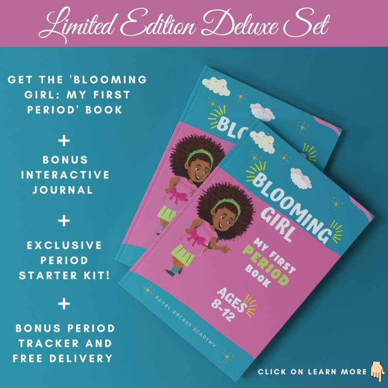 Buy Blooming Girl: My First Period Book- Hardcopy by Royal Arcade on Selar